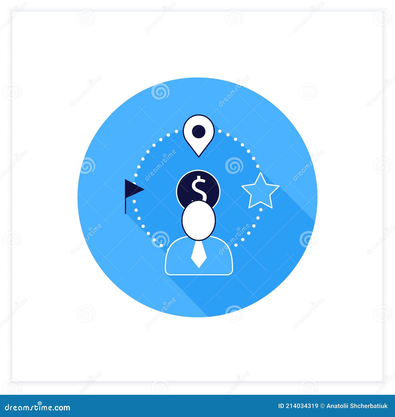 Customer Attributes Flat Icon Stock Vector - Illustration of control ...