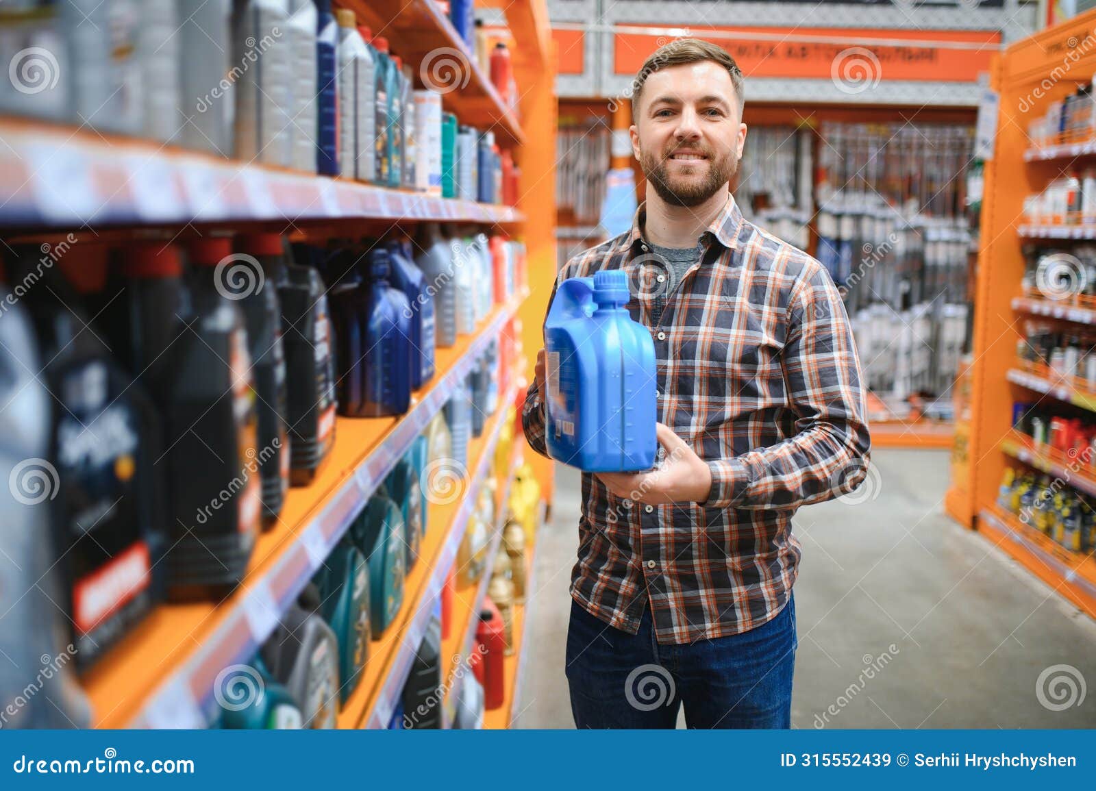 A Customer at an Auto Parts Store Stock Image - Image of background ...