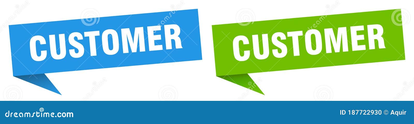 Customer Banner. Customer Speech Bubble Label Set Stock Vector ...