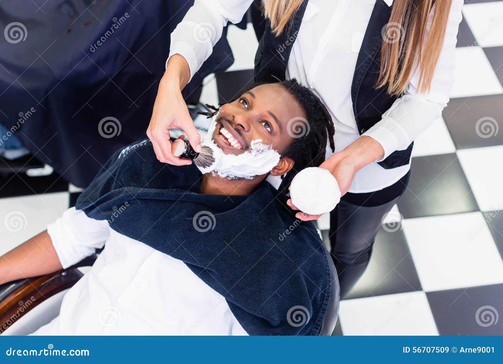 Customer at barber shop stock image. Image of barber - 56707509