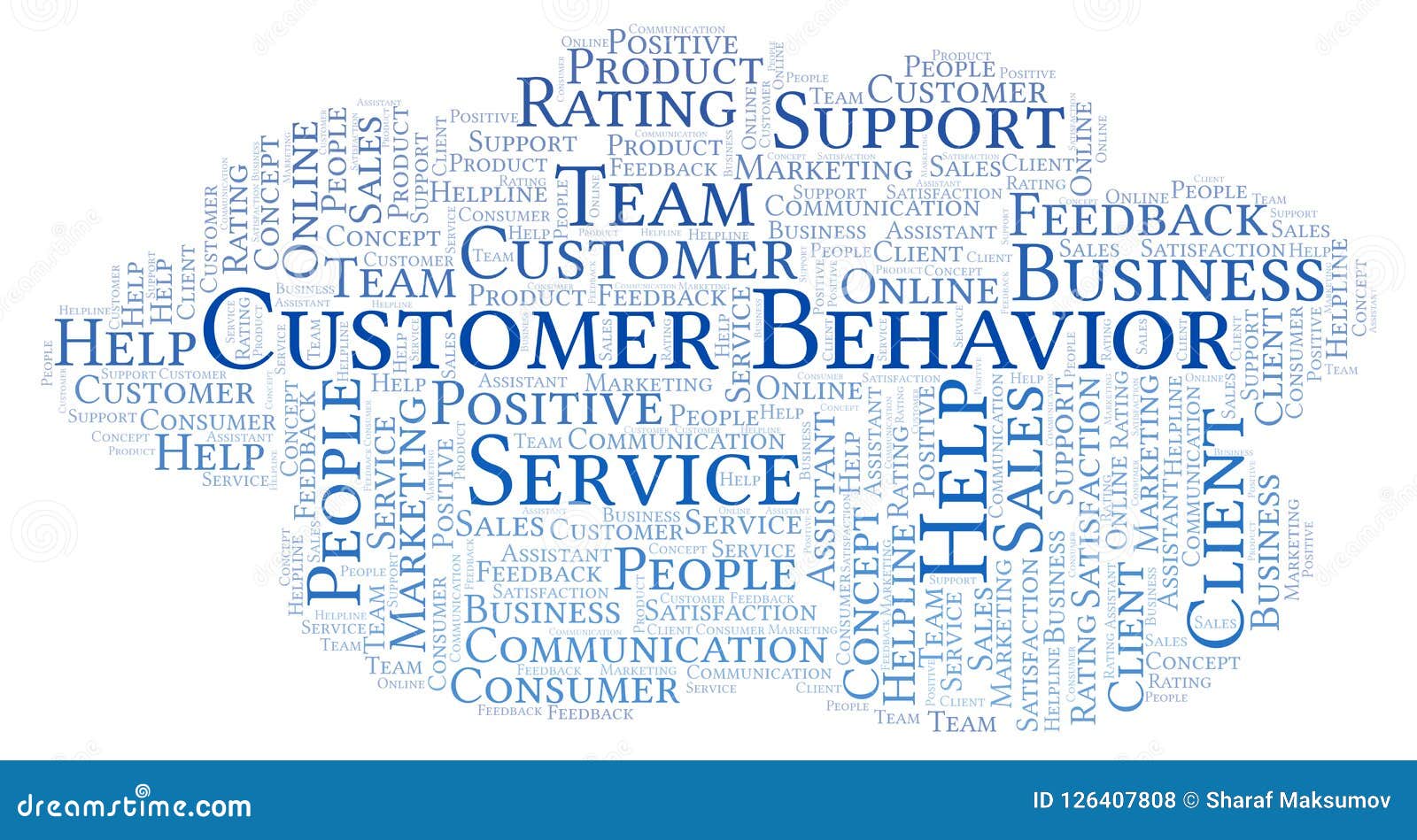 Customer Behavior Word Cloud. Stock Illustration - Illustration of ...
