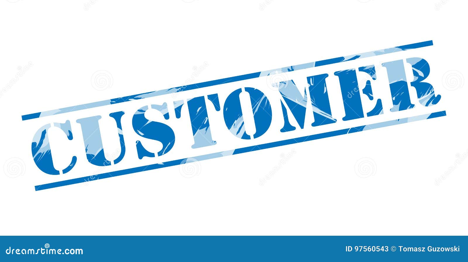 Customer blue stamp stock illustration. Illustration of rubber - 97560543