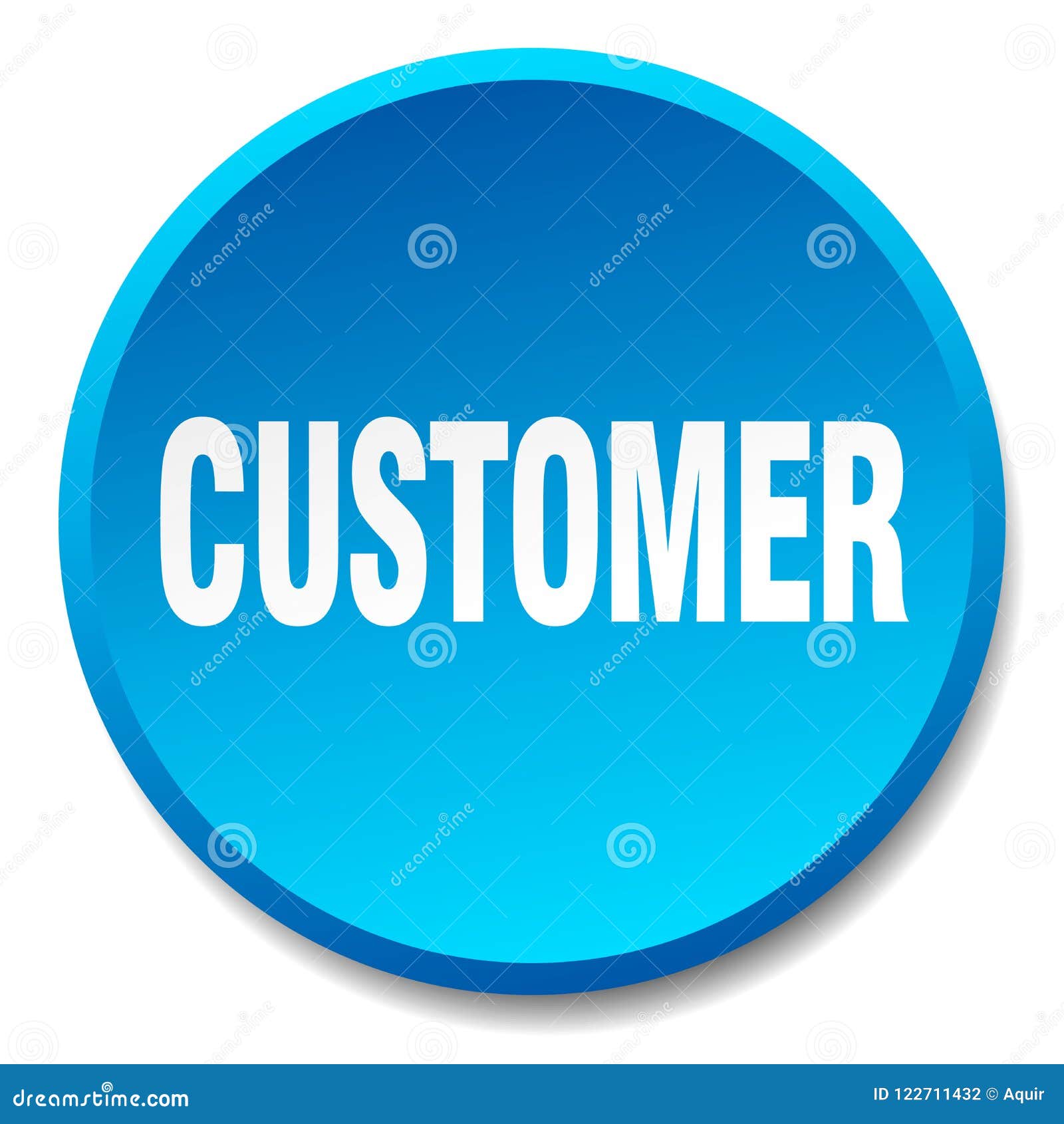 Customer button stock vector. Illustration of badge - 122711432