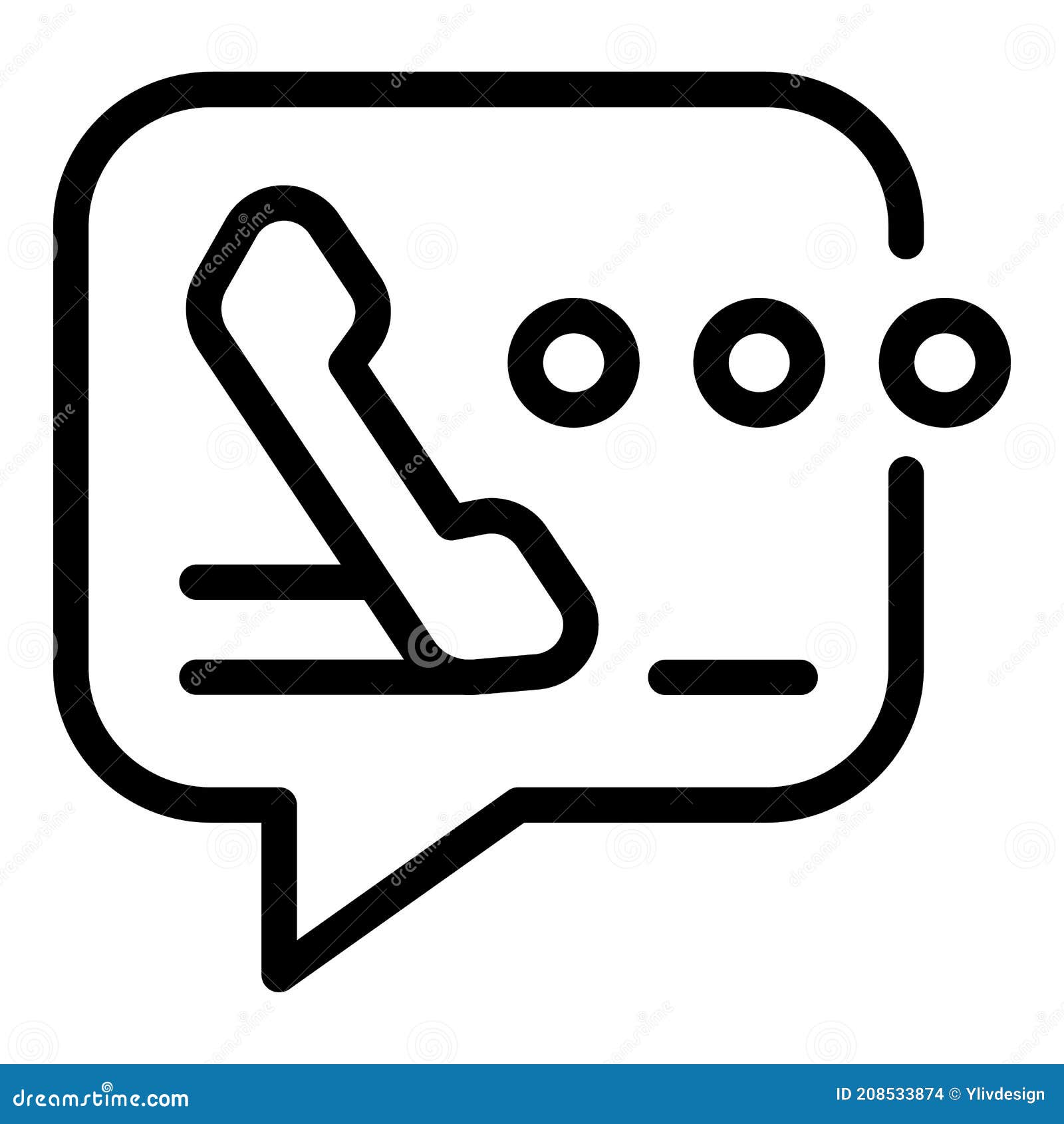 Customer Call Chart Icon, Outline Style Stock Vector - Illustration of ...
