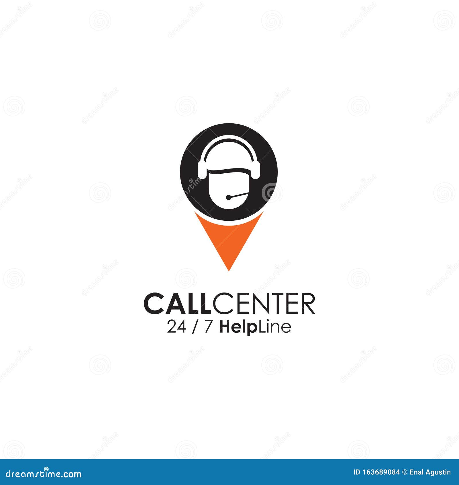 Customer Care Call Center Icon Logo Design Template Stock Vector ...