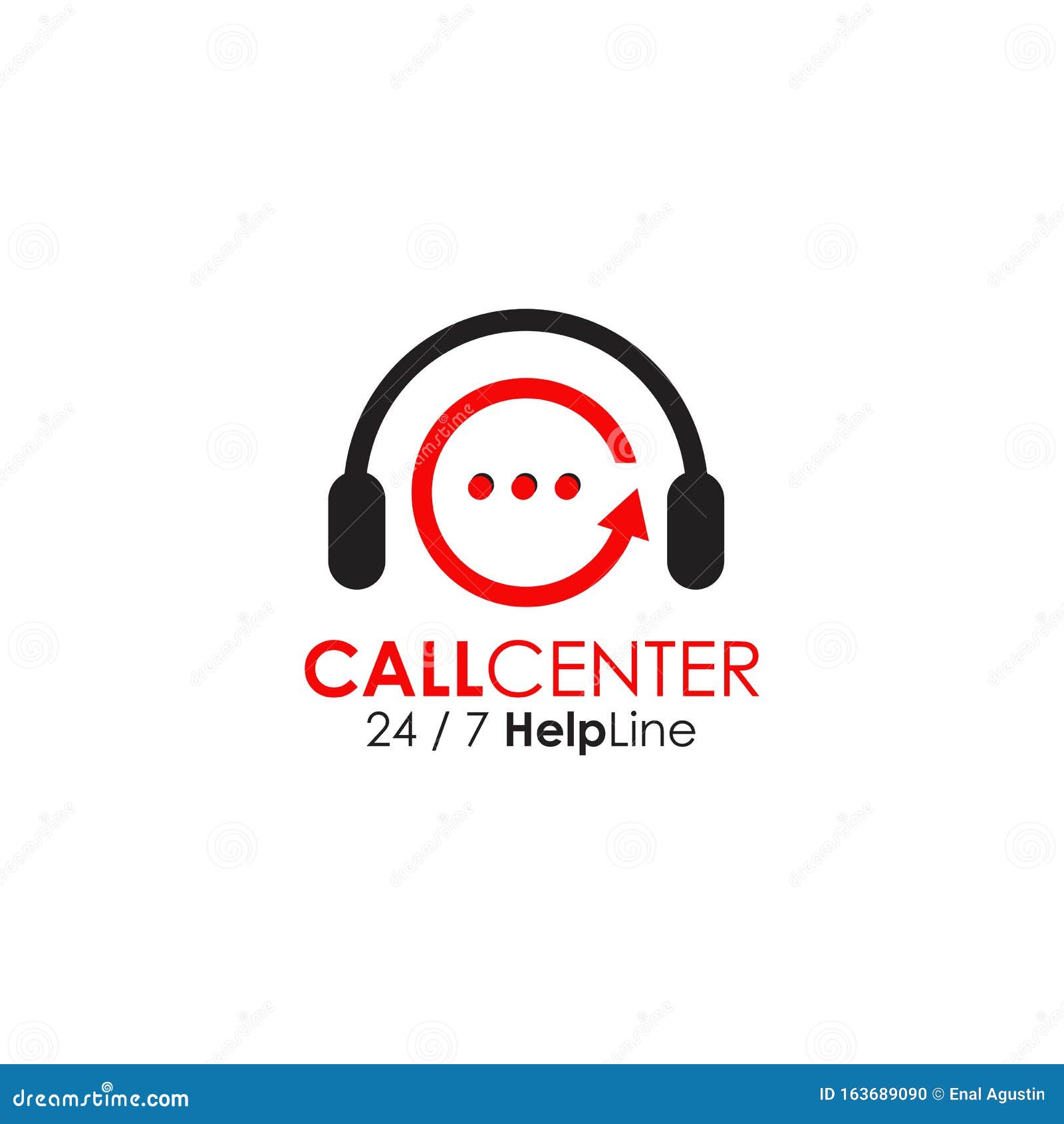 Customer Care Call Center Icon Logo Design Template Stock Vector ...