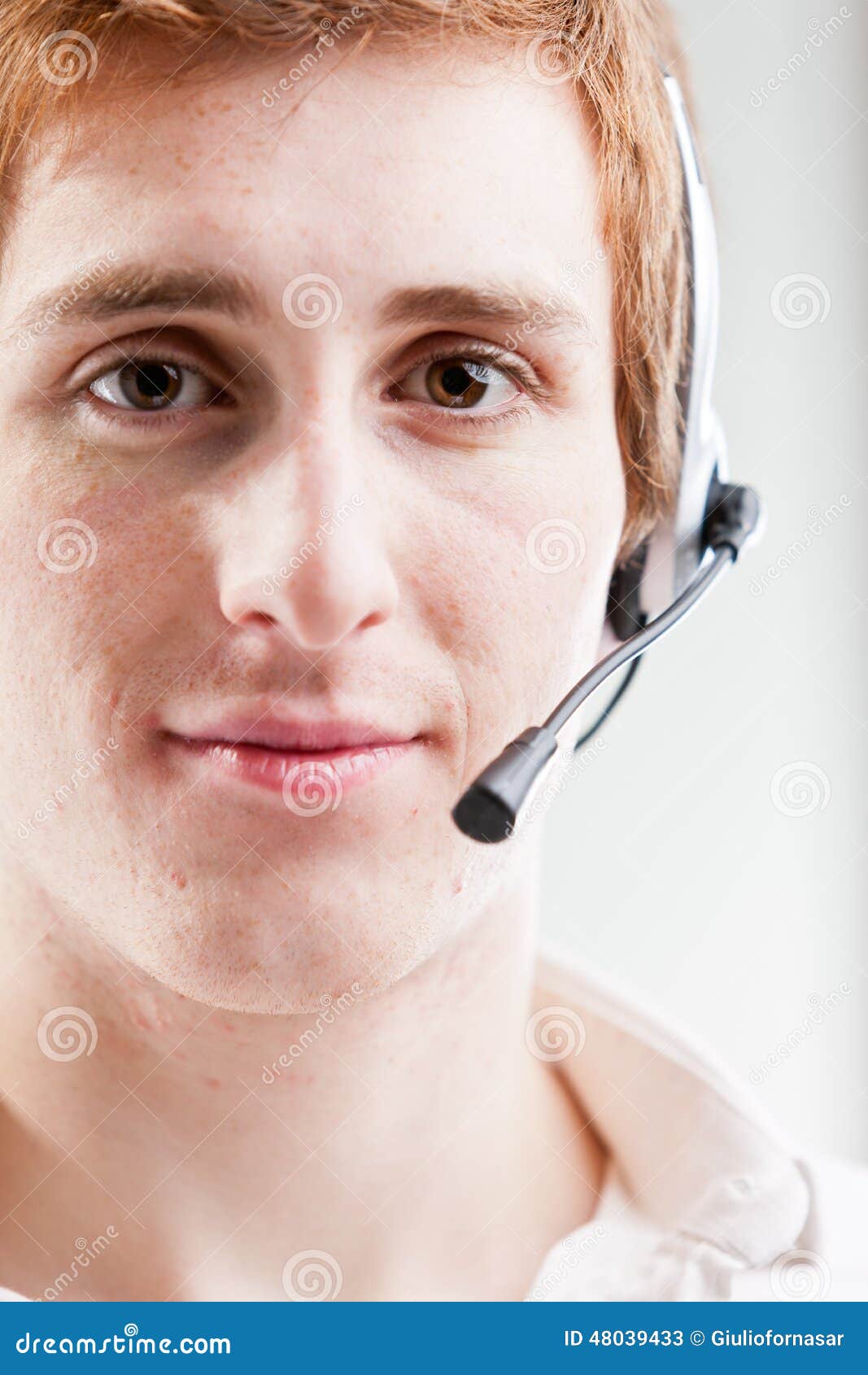 Customer Care Guy at Your Service Stock Image - Image of office, data ...