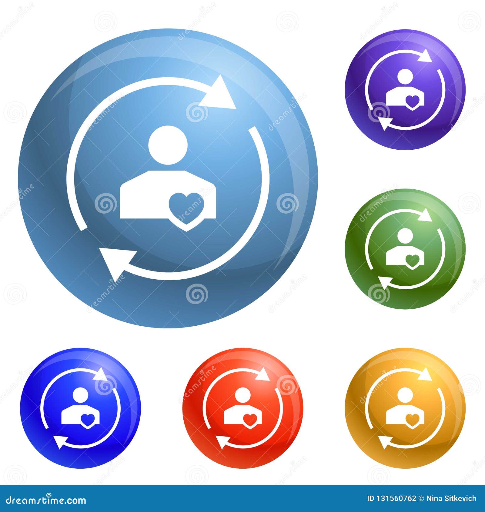 Customer Care Icons Set Vector Stock Vector - Illustration of male ...