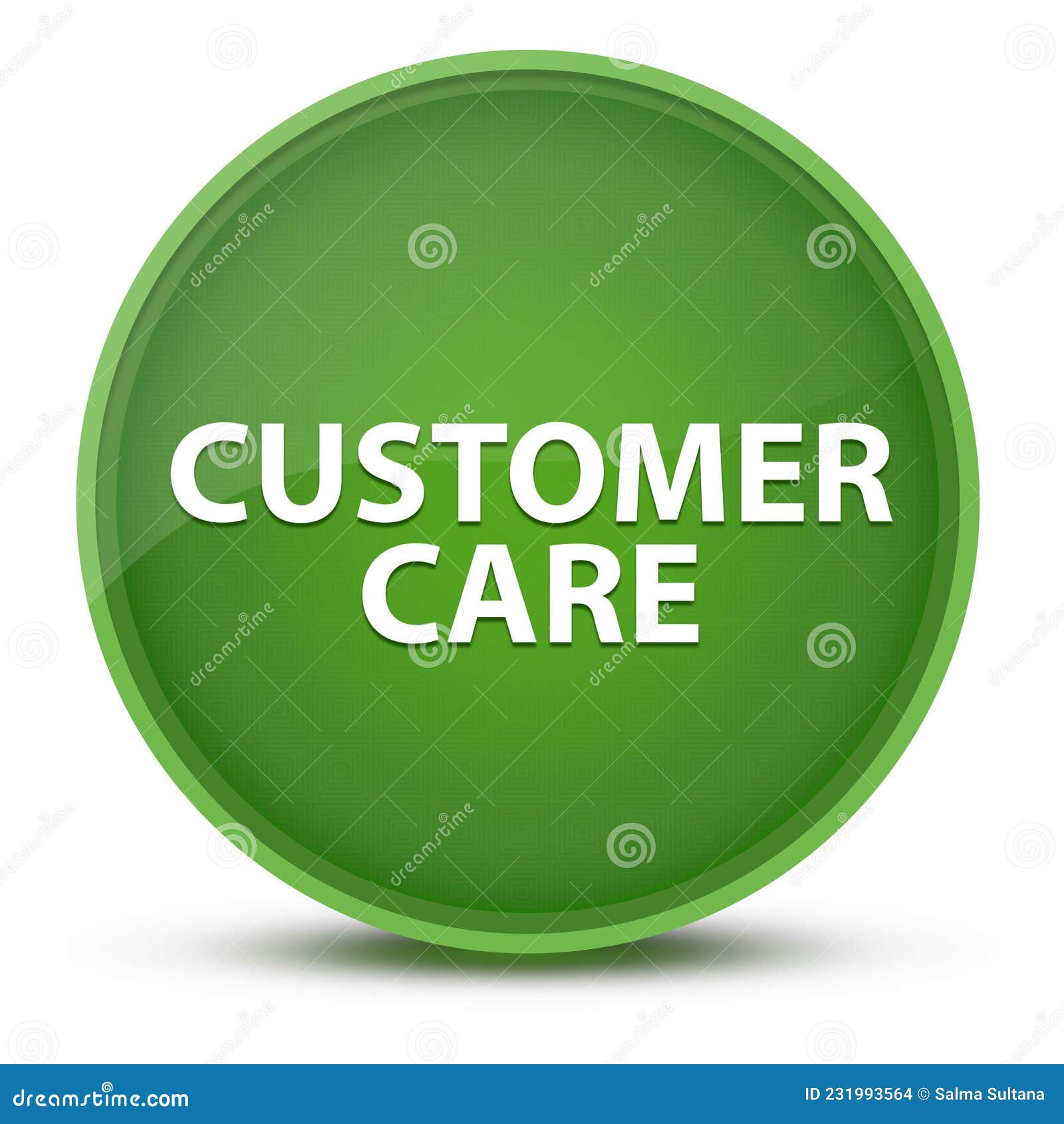Customer Care Luxurious Glossy Green Round Button Abstract Stock ...