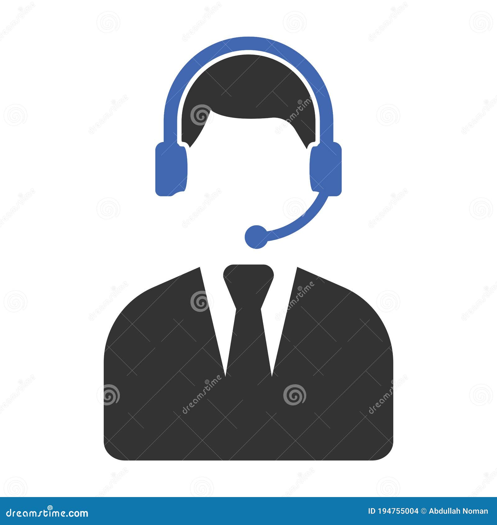 Customer Care Representative Icon Stock Vector - Illustration of ...