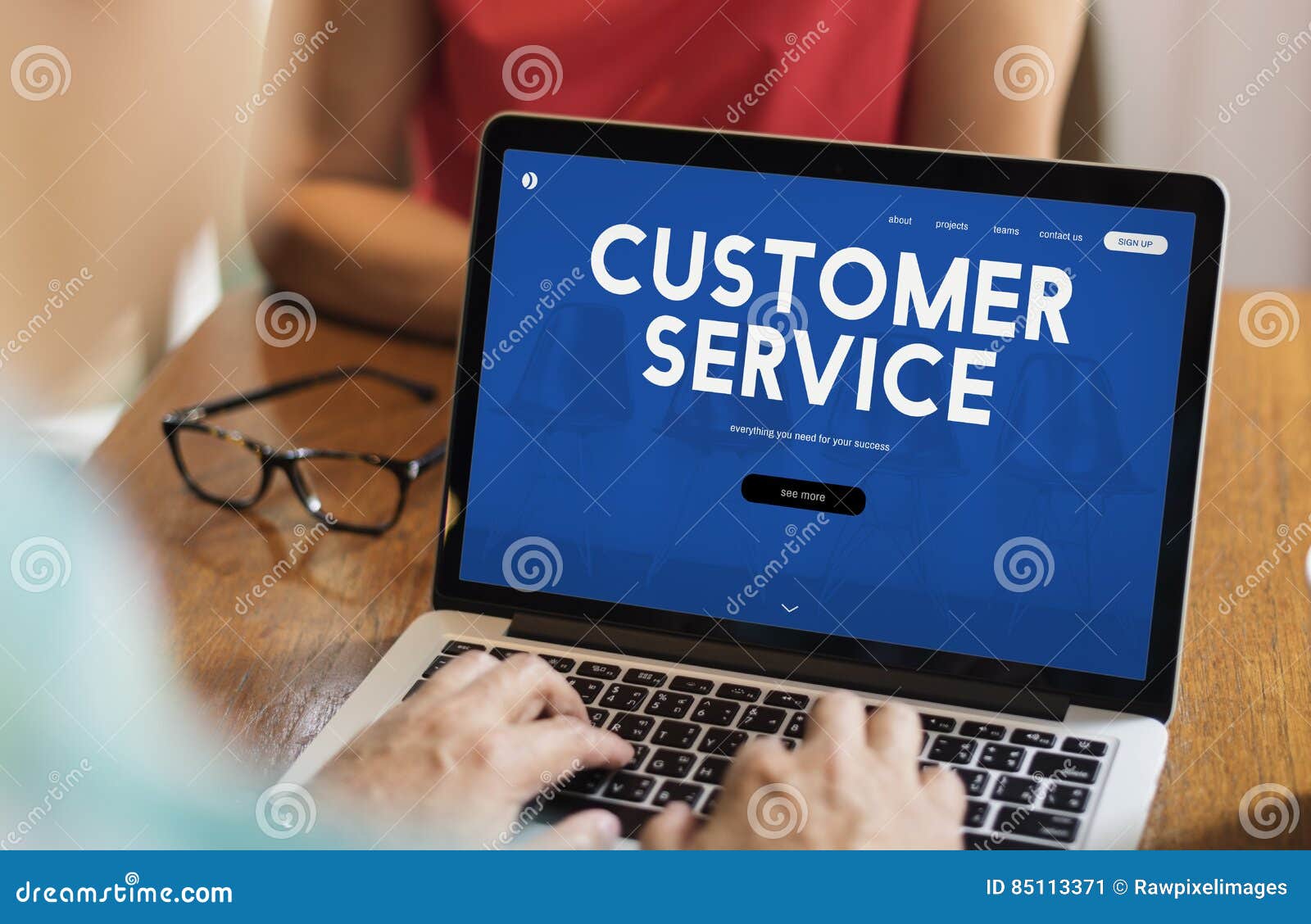 Customer Care Webpage Interface Word Stock Image - Image of question ...