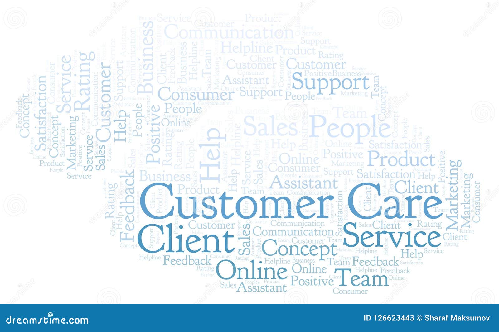 Customer Care word cloud. stock illustration. Illustration of marketing ...