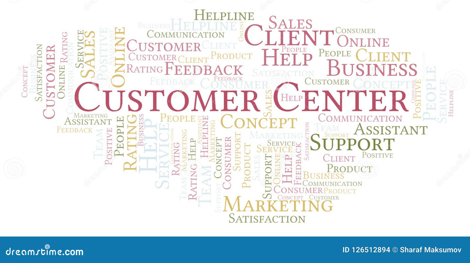 Customer Center Word Cloud. Stock Illustration - Illustration of ...