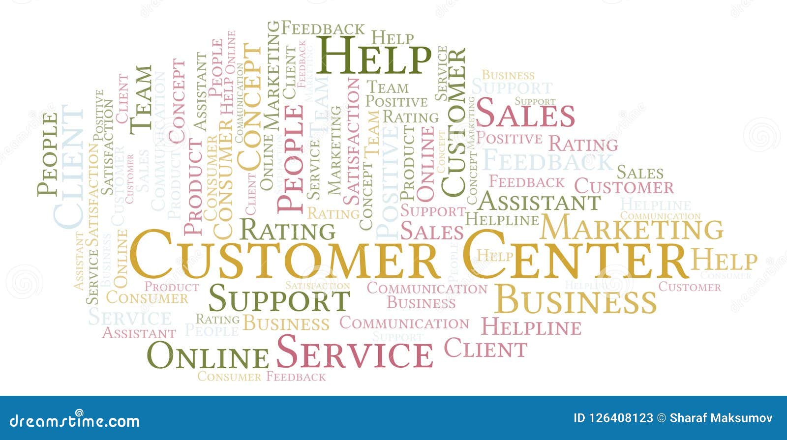 Customer Center Word Cloud. Stock Illustration - Illustration of ...