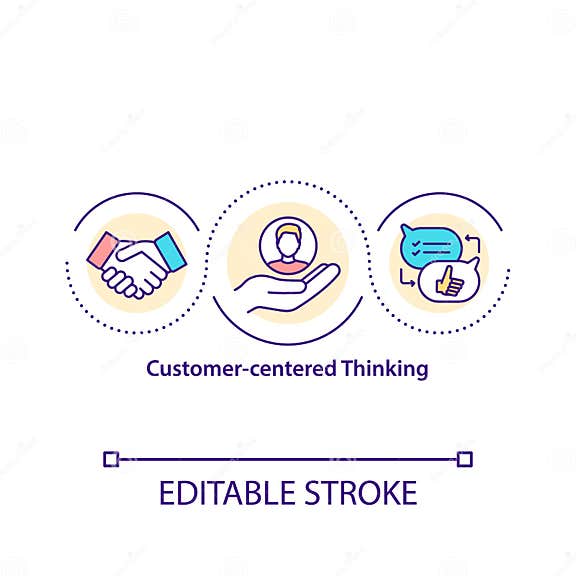 Customer Centered Thinking Concept Icon Stock Vector - Illustration of ...