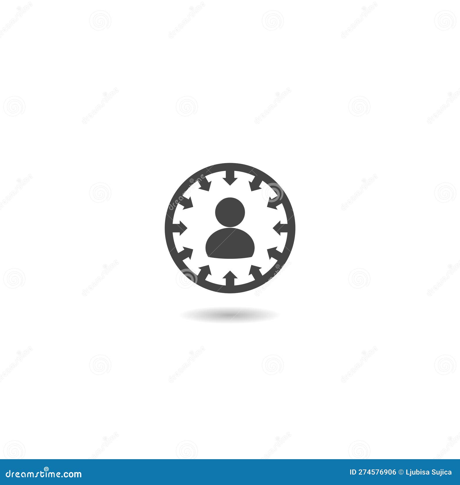 Customer Centric Icon with Shadow Stock Vector - Illustration of ...