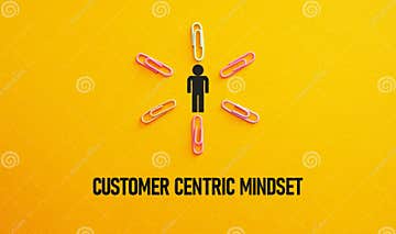 Customer Centric Mindset is Shown Using the Text Stock Photo - Image of ...
