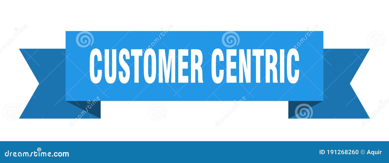 Customer centric ribbon. stock vector. Illustration of sign - 191268260