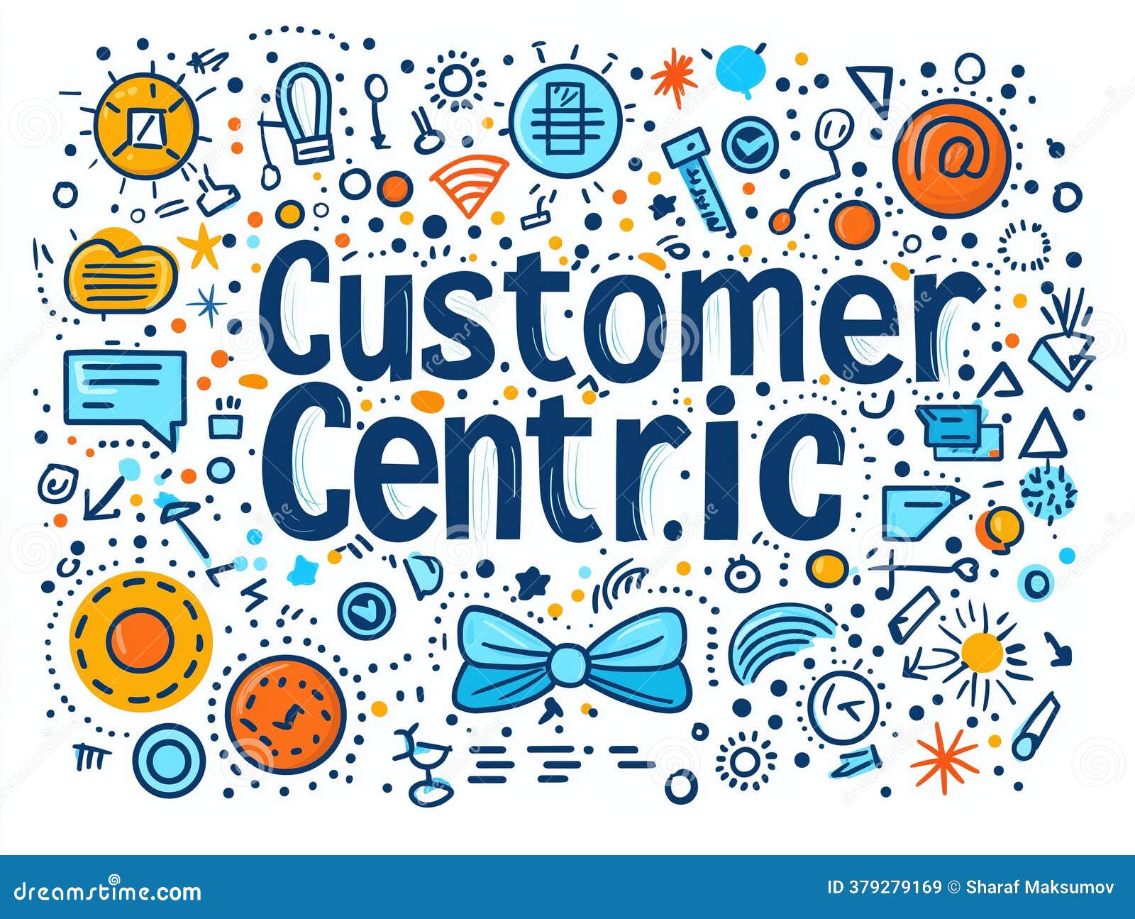 Customer Centric Button Vector Illustration | CartoonDealer.com #196832870