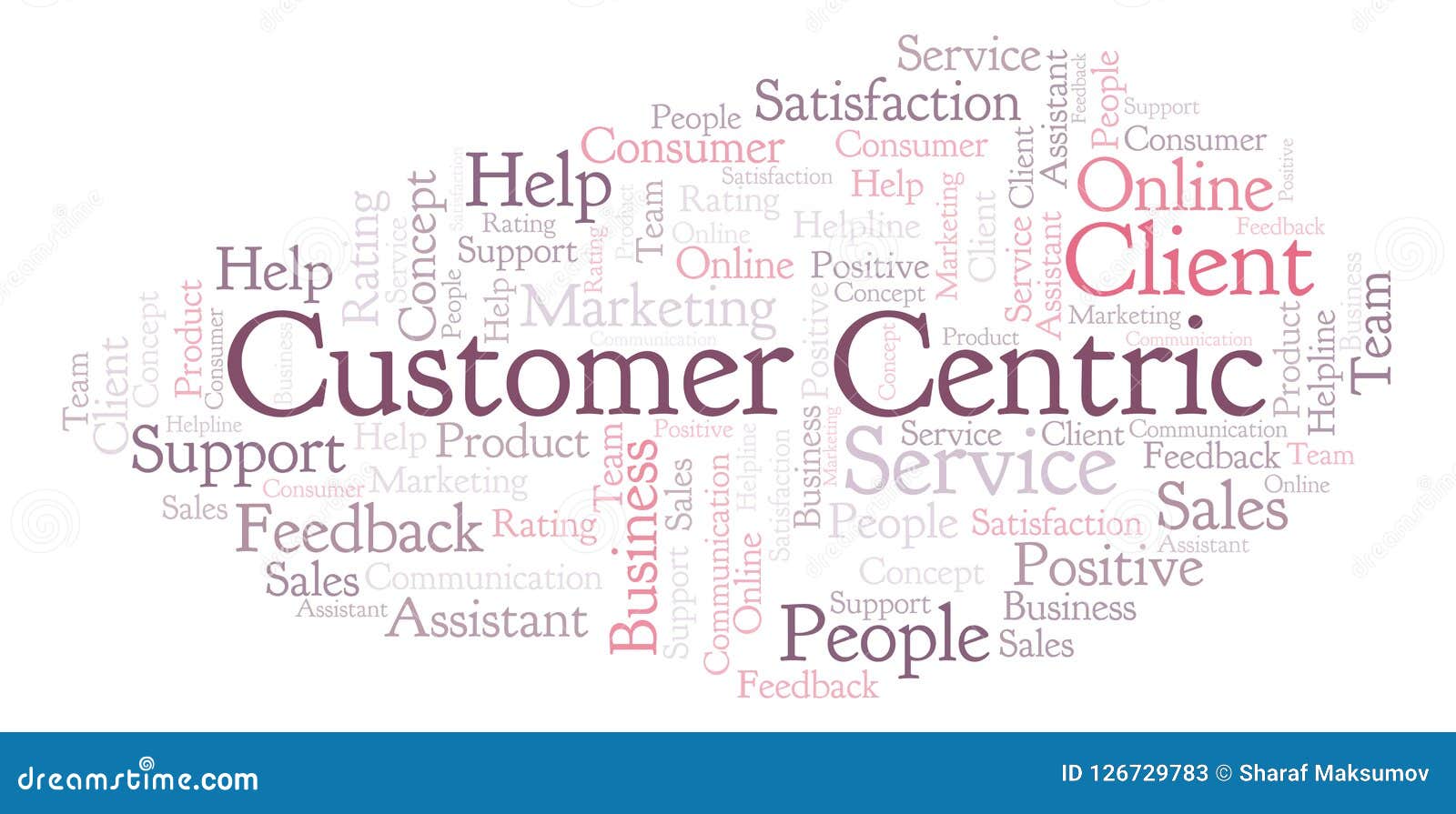 Customer Centric Word Cloud. Stock Illustration - Illustration of ...
