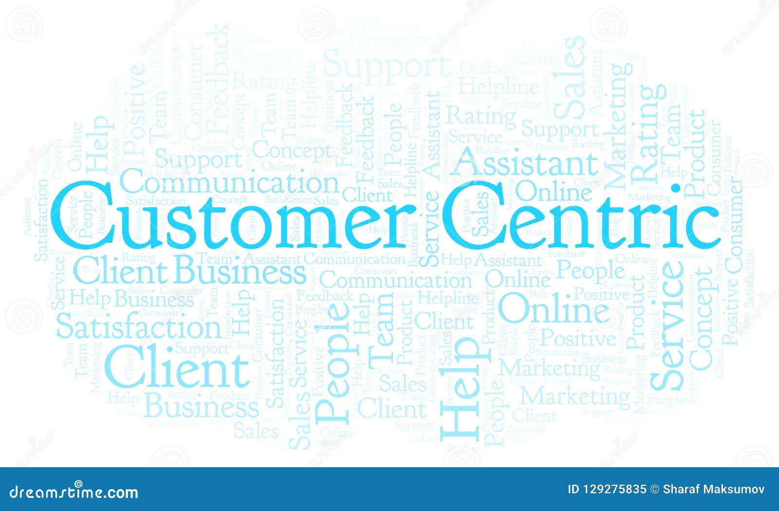 Customer Centric Word Cloud. Stock Illustration - Illustration of ...