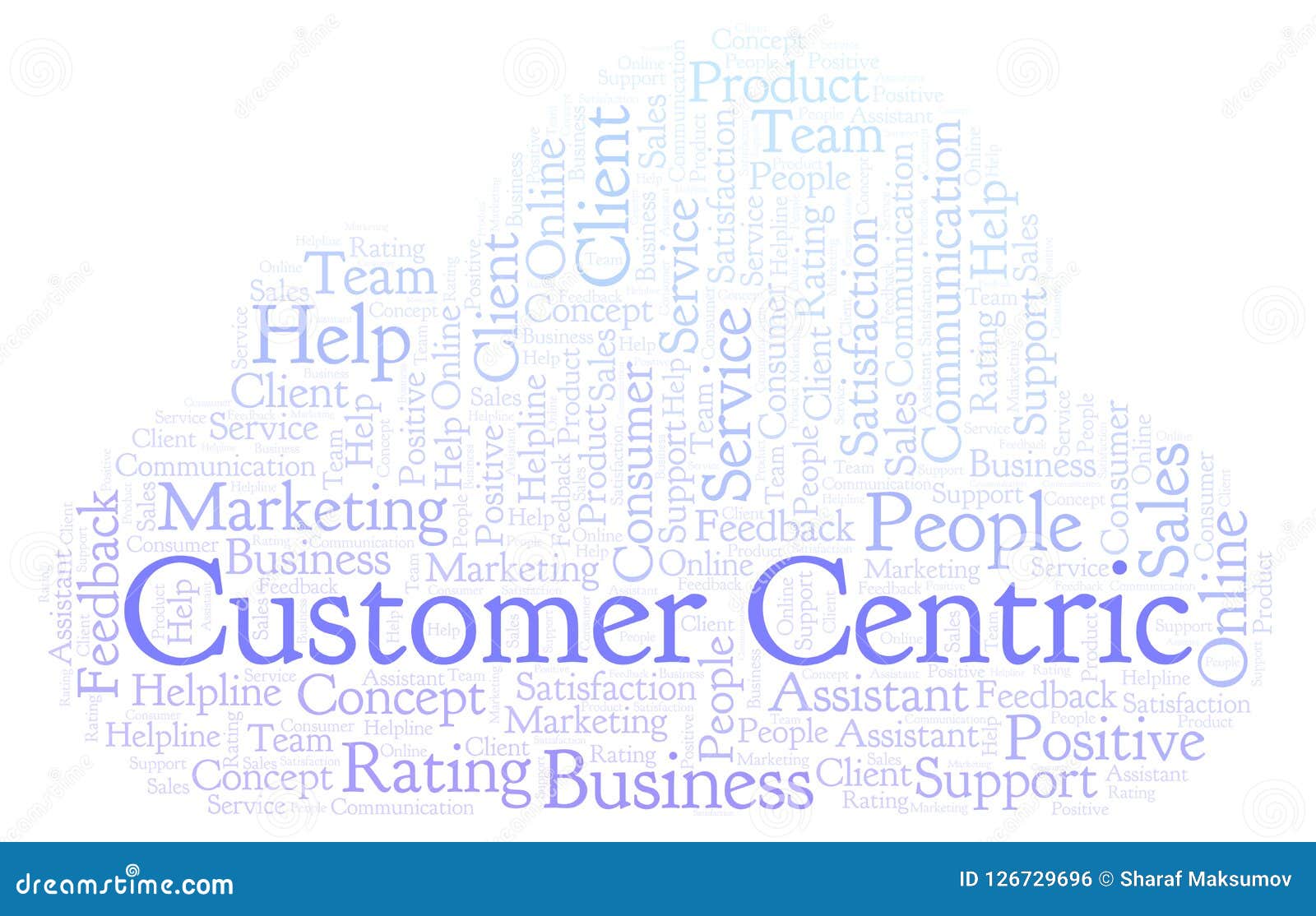 Customer Centric Word Cloud. Stock Illustration - Illustration of ...
