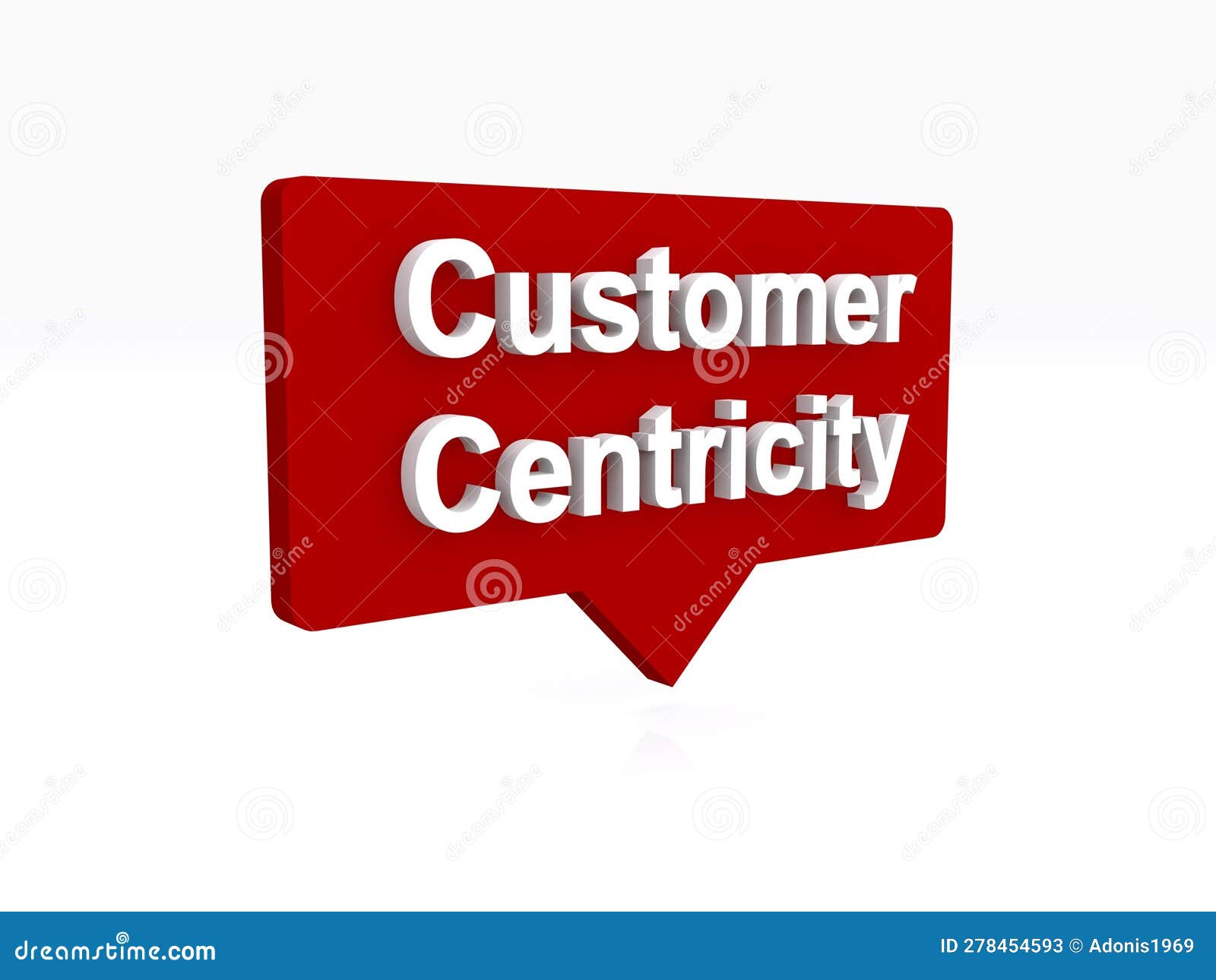 Customer Centricity Speech Ballon on White Stock Illustration ...