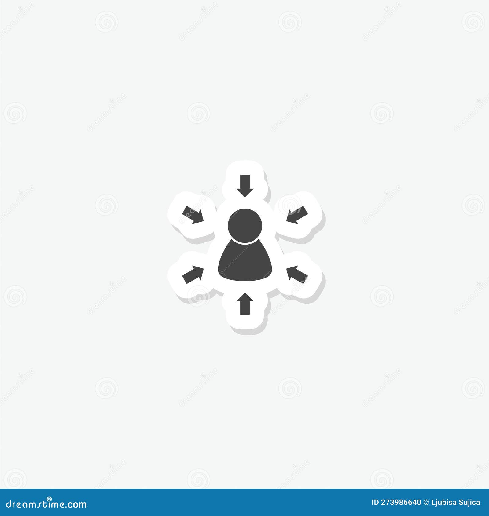 Customer Centricity Sticker Icon Isolated on White Stock Vector ...