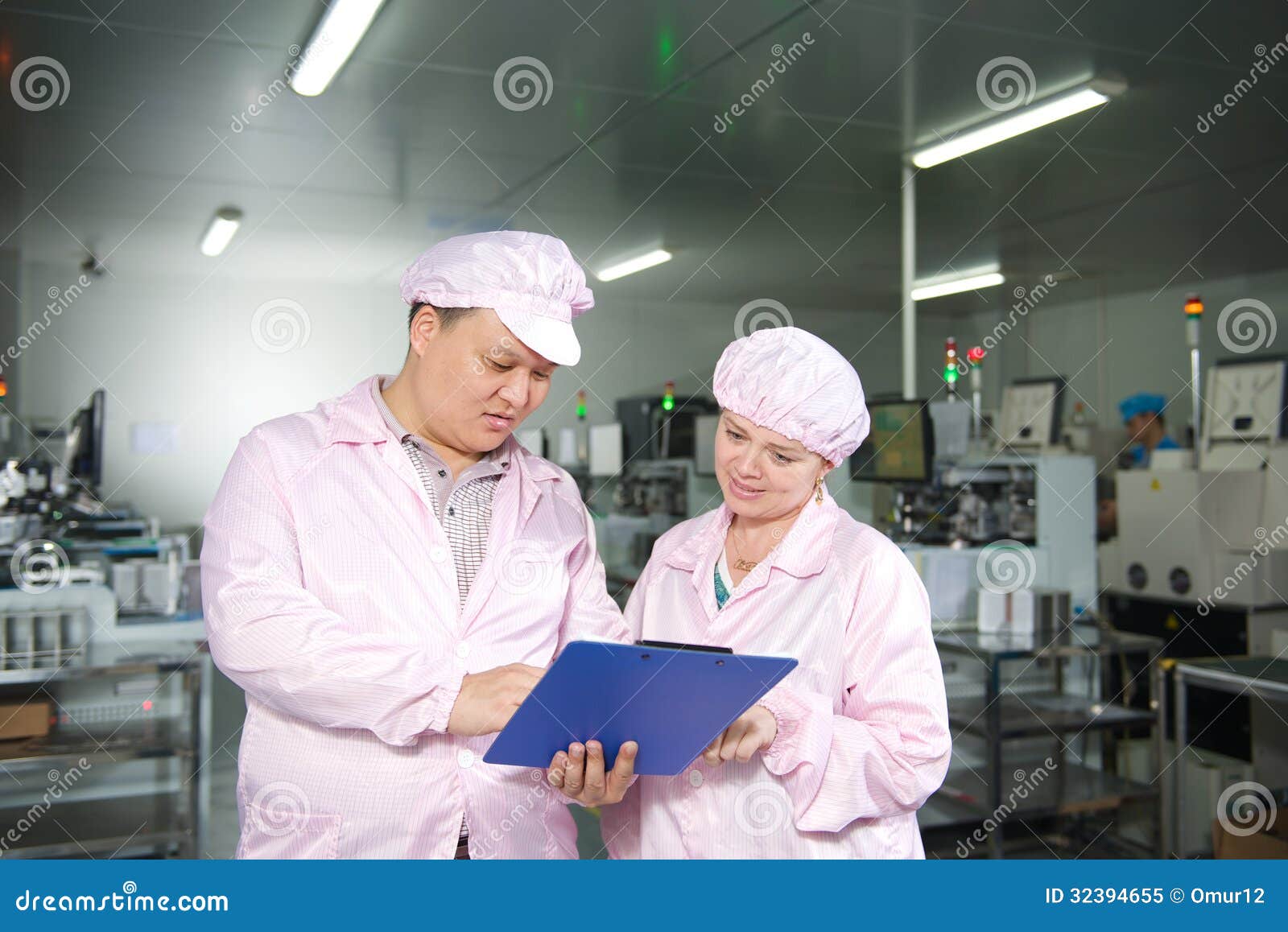 Customer Check Order in Chinese Factory Stock Image - Image of director ...