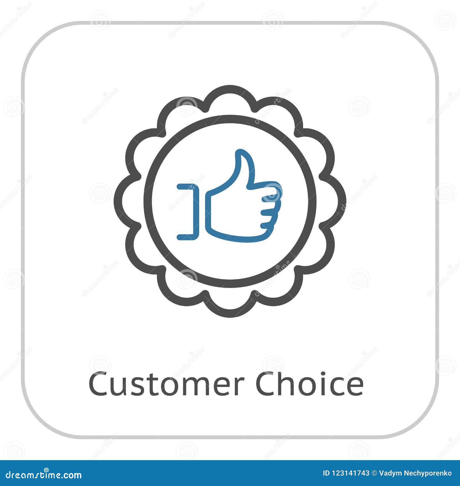 Customer Choice Line Icon. stock vector. Illustration of internet ...