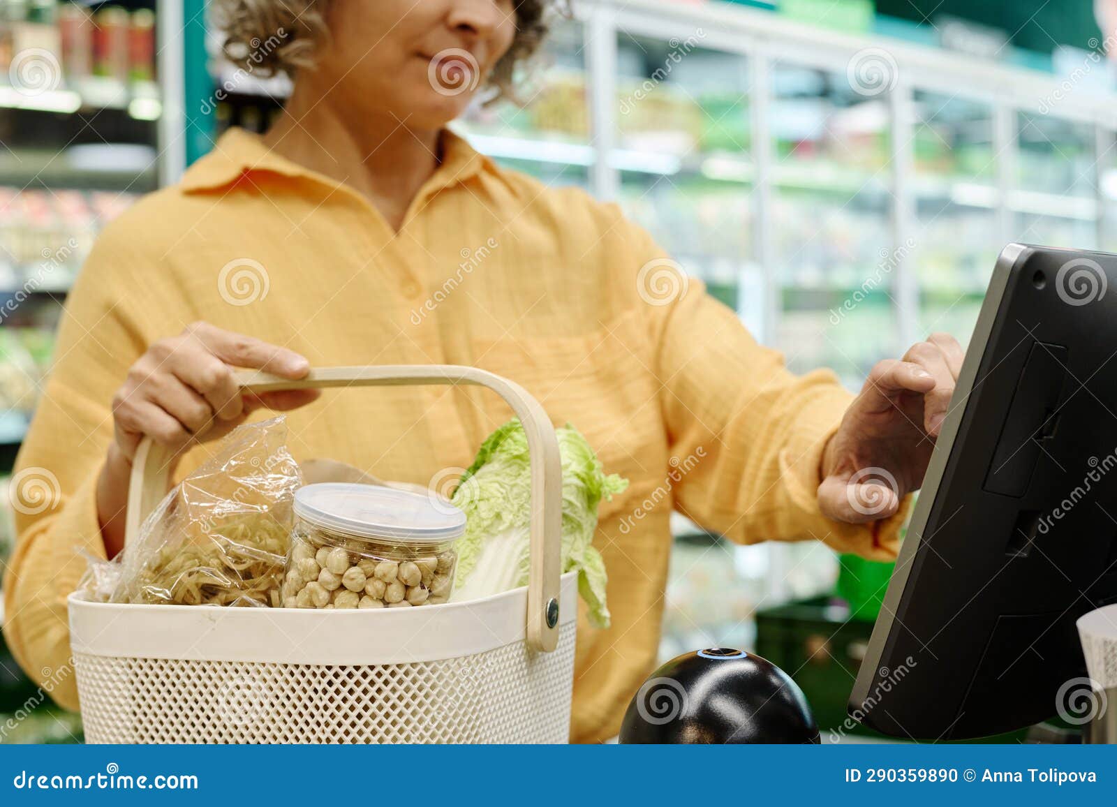 Customer Choosing Goods on Computer Stock Photo - Image of retail ...