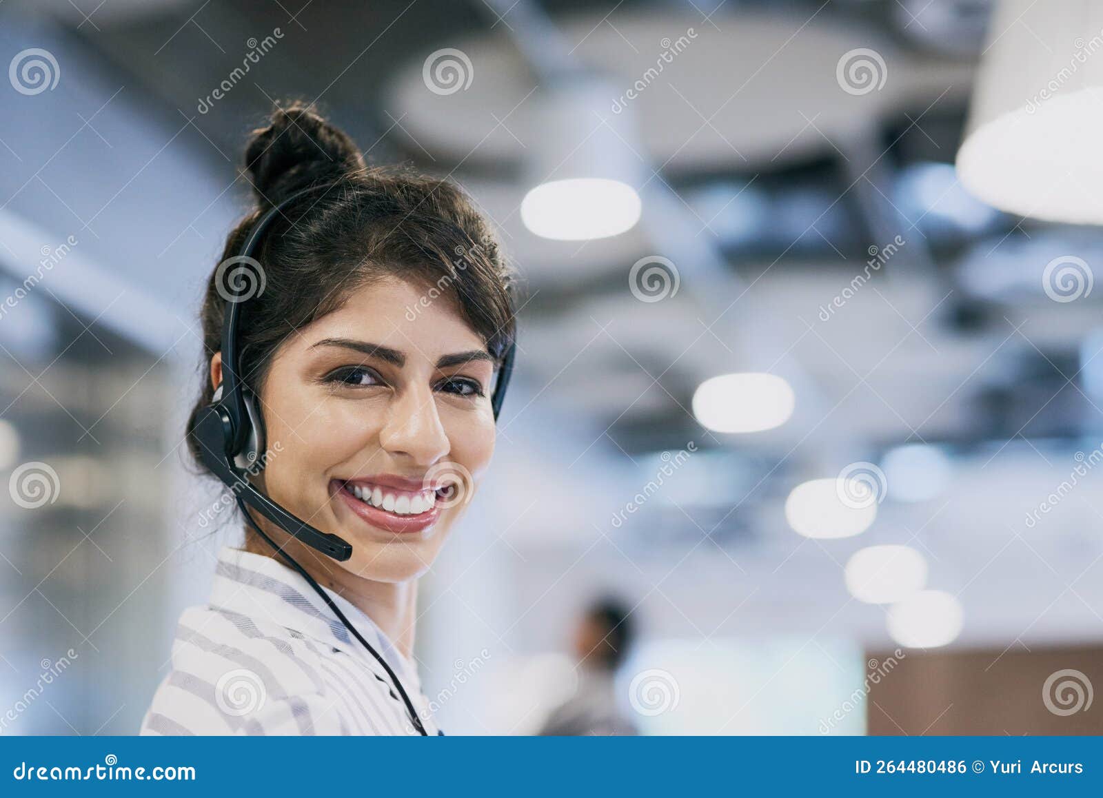 The Customer always Comes First. Portrait of a Young Call Centre Agent ...