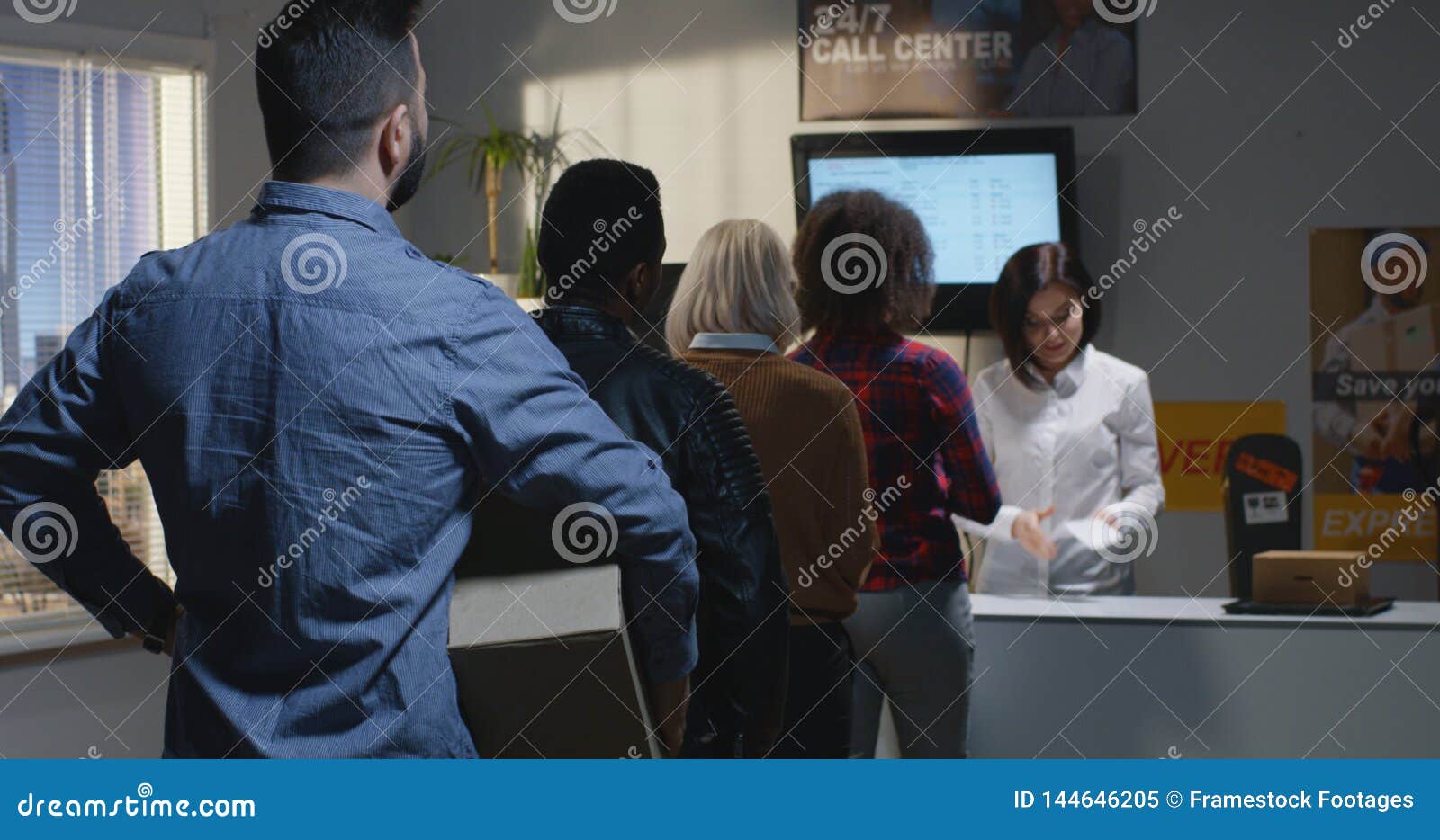 Customer Complaining about Slow Service in Delivery Center Stock Image ...