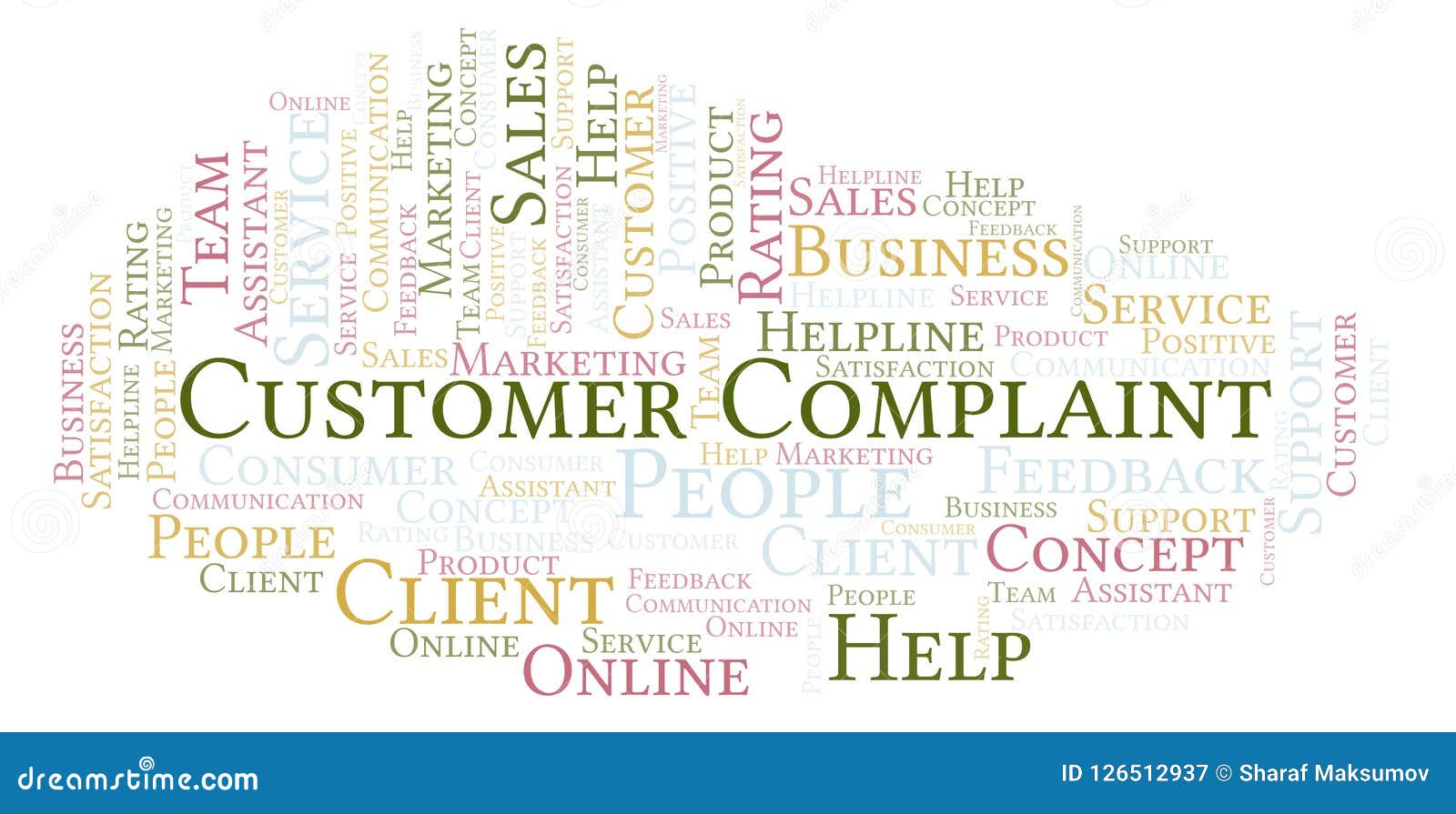 Customer Complaint Word Cloud. Stock Illustration - Illustration of ...