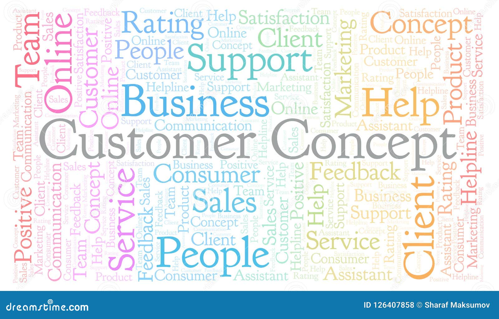 Customer Concept Word Cloud. Stock Illustration - Illustration of ...