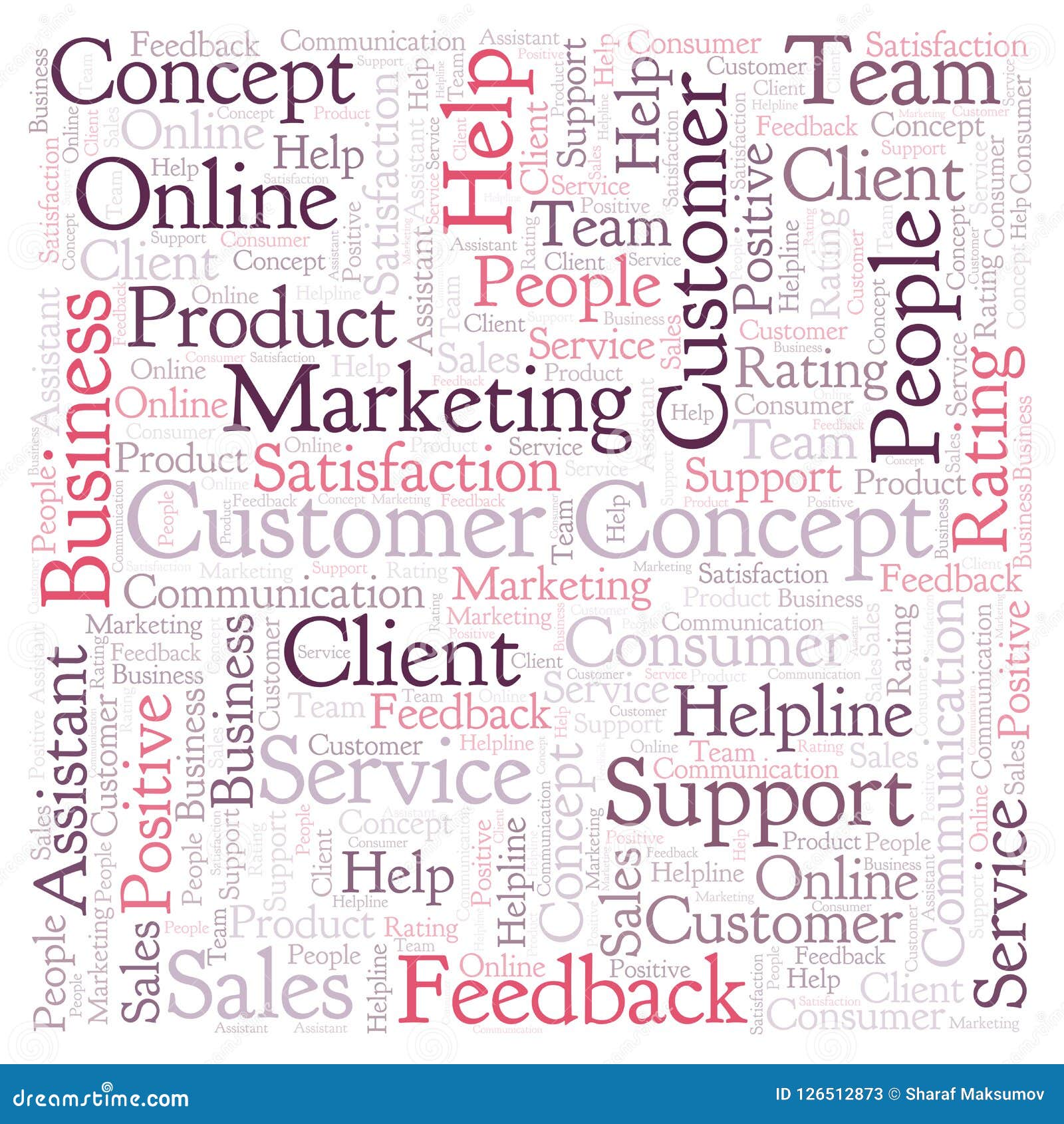 Customer Concept Word Cloud. Stock Illustration - Illustration of ...