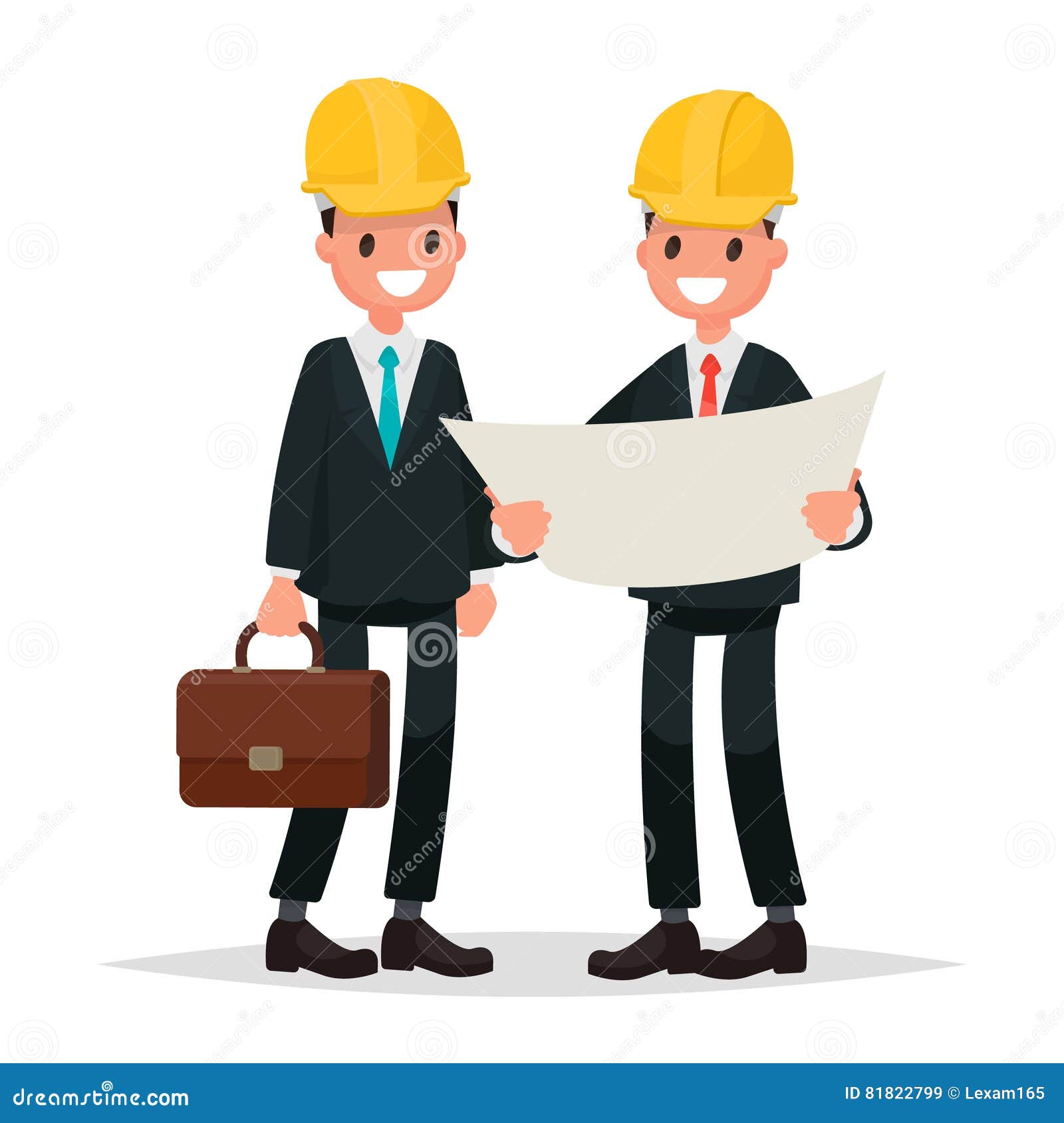 The Customer and the Contractor. Men Dressed in Business Suits a Stock ...