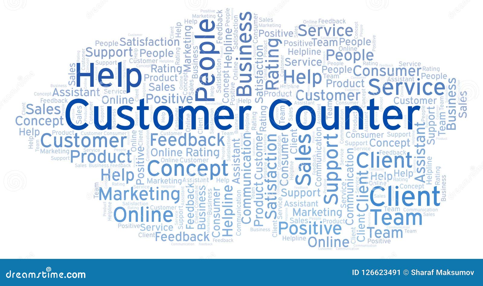 Customer Counter Word Cloud. Stock Illustration - Illustration of ...