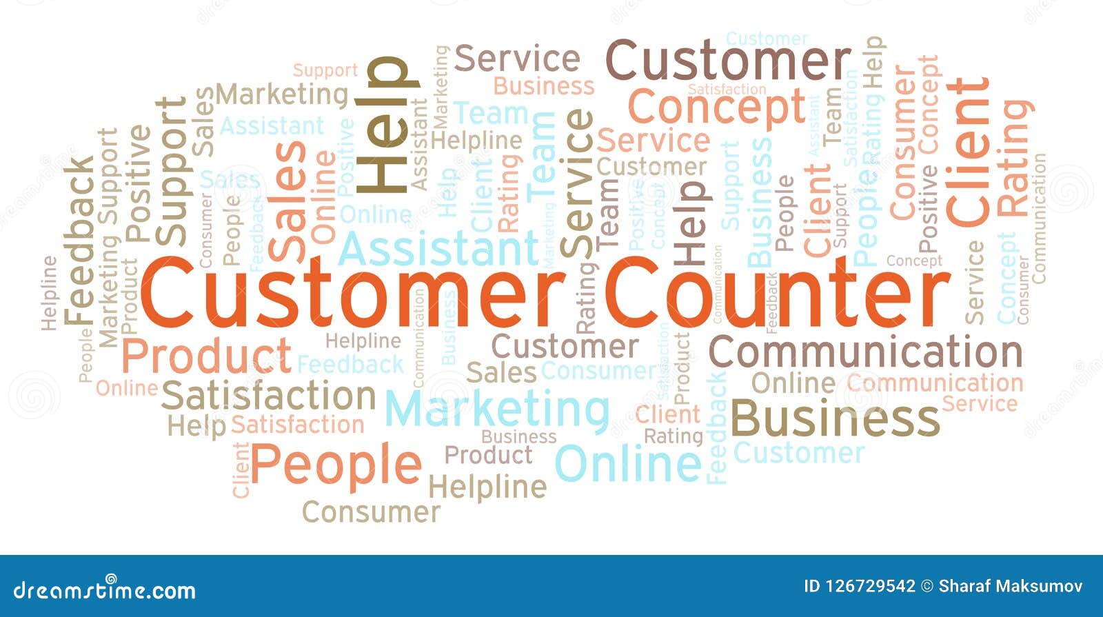 Customer Counter Word Cloud. Stock Illustration - Illustration of ...
