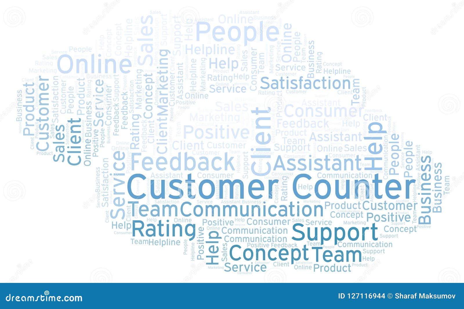 Customer Counter Word Cloud. Stock Illustration - Illustration of ...