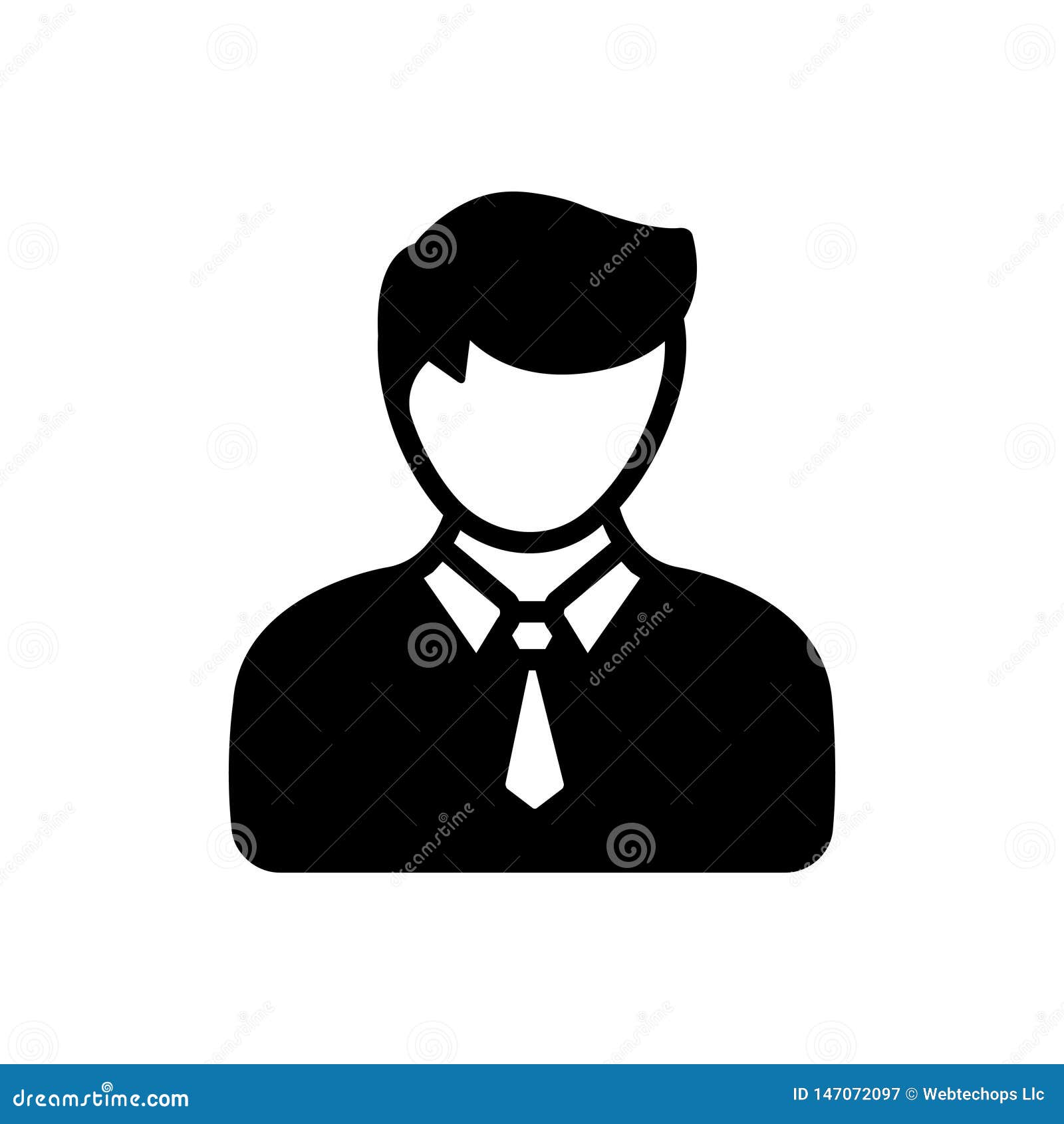 Black Solid Icon for Customer, Person and Man Stock Vector ...