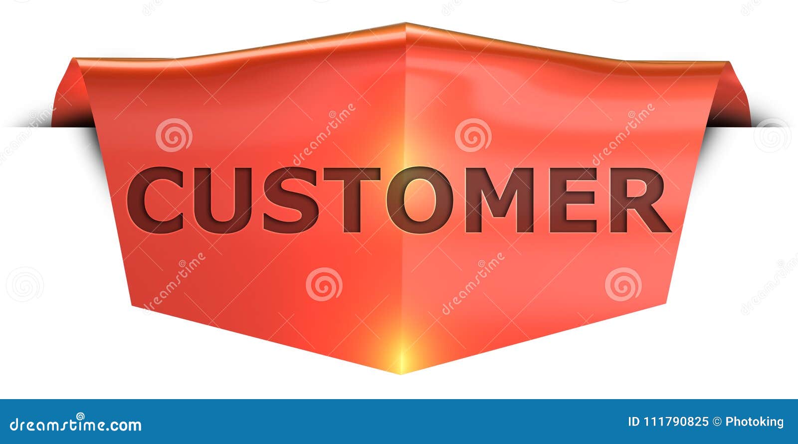 Banner customer stock illustration. Illustration of assistance - 111790825