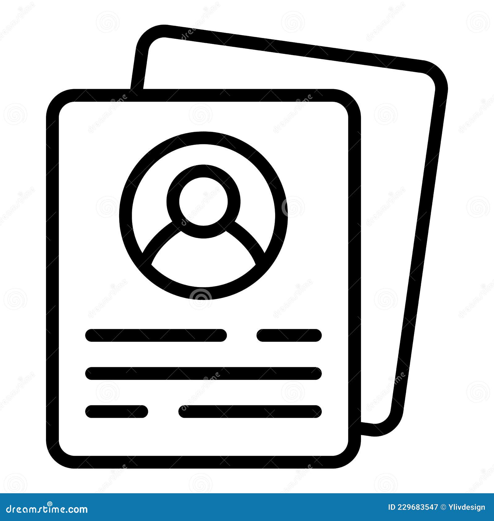 Customer Data Icon Outline Vector. Client Profile Stock Vector ...