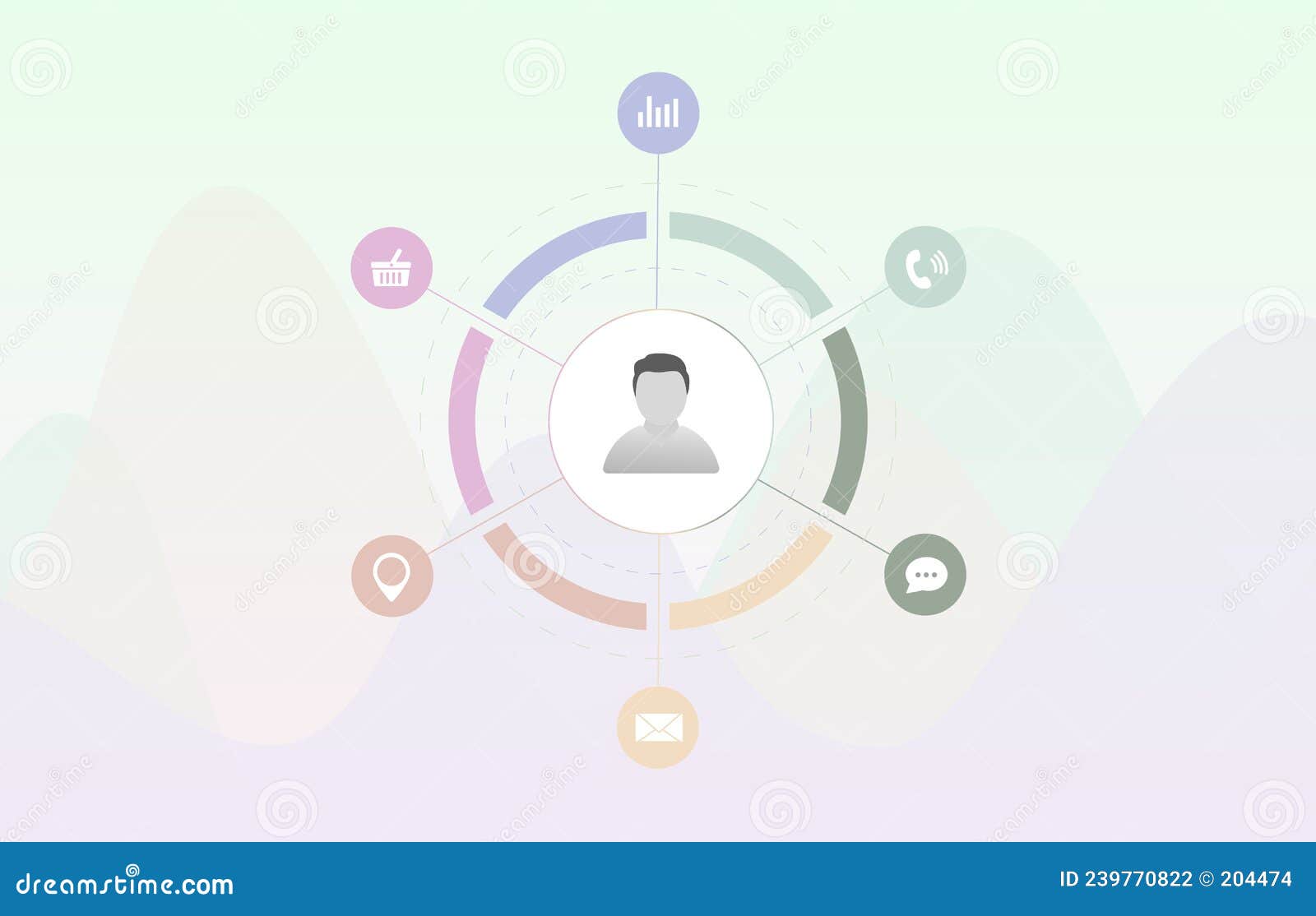 Customer Data Management Concept Illustration. Customer Information ...