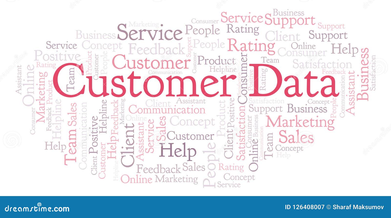 Customer Data word cloud. stock illustration. Illustration of people ...