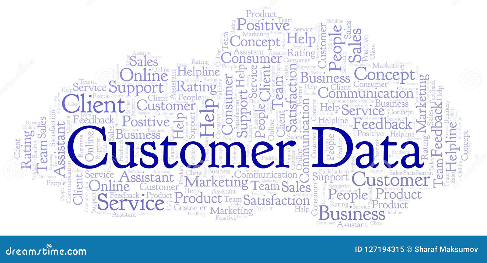 Customer Data word cloud. stock illustration. Illustration of concept ...
