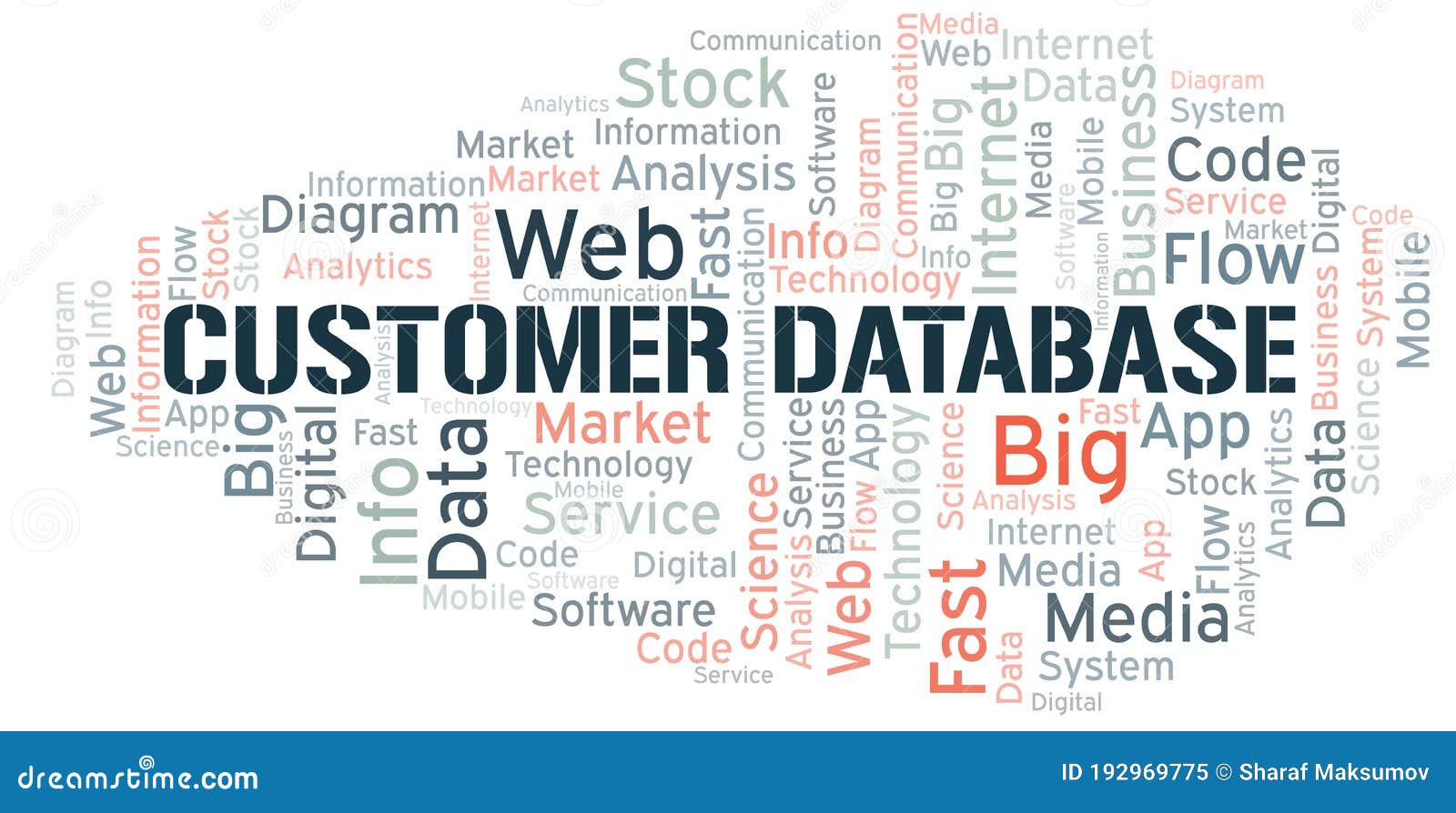 Customer Database Vector Word Cloud, Made with Text only. Stock Vector ...