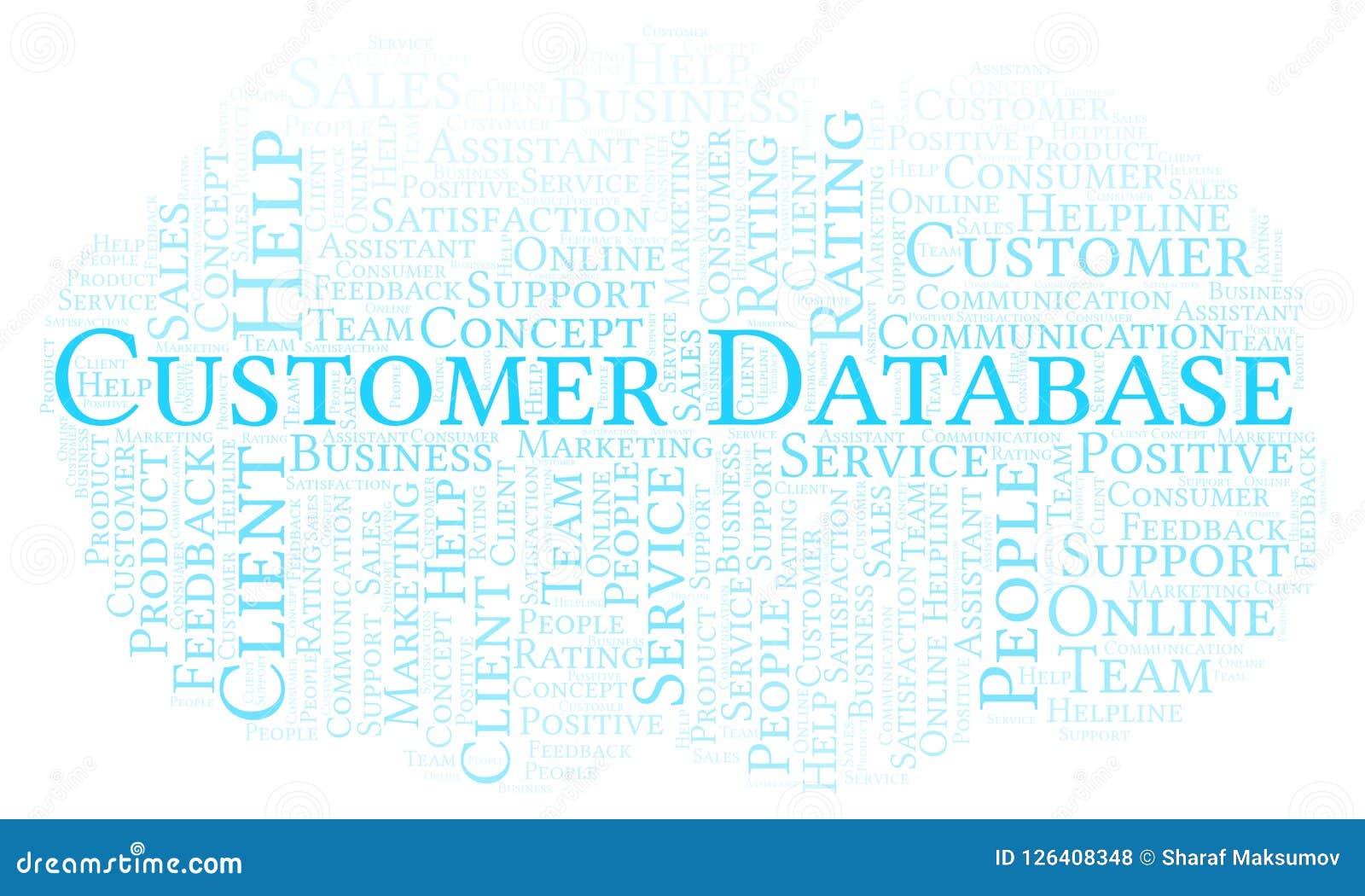 Customer Database Word Cloud. Stock Illustration - Illustration of ...