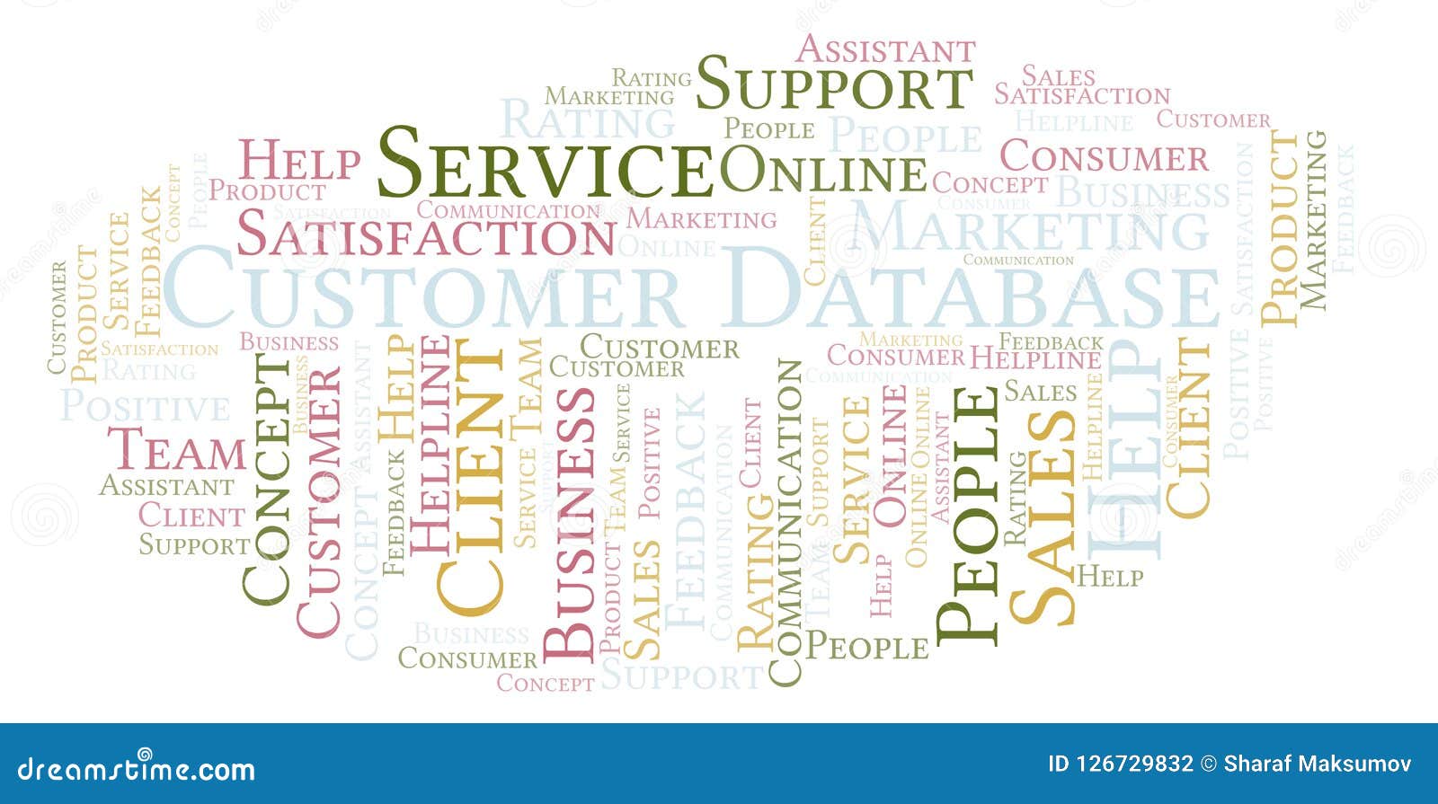 Customer Database Word Cloud. Stock Illustration - Illustration of ...