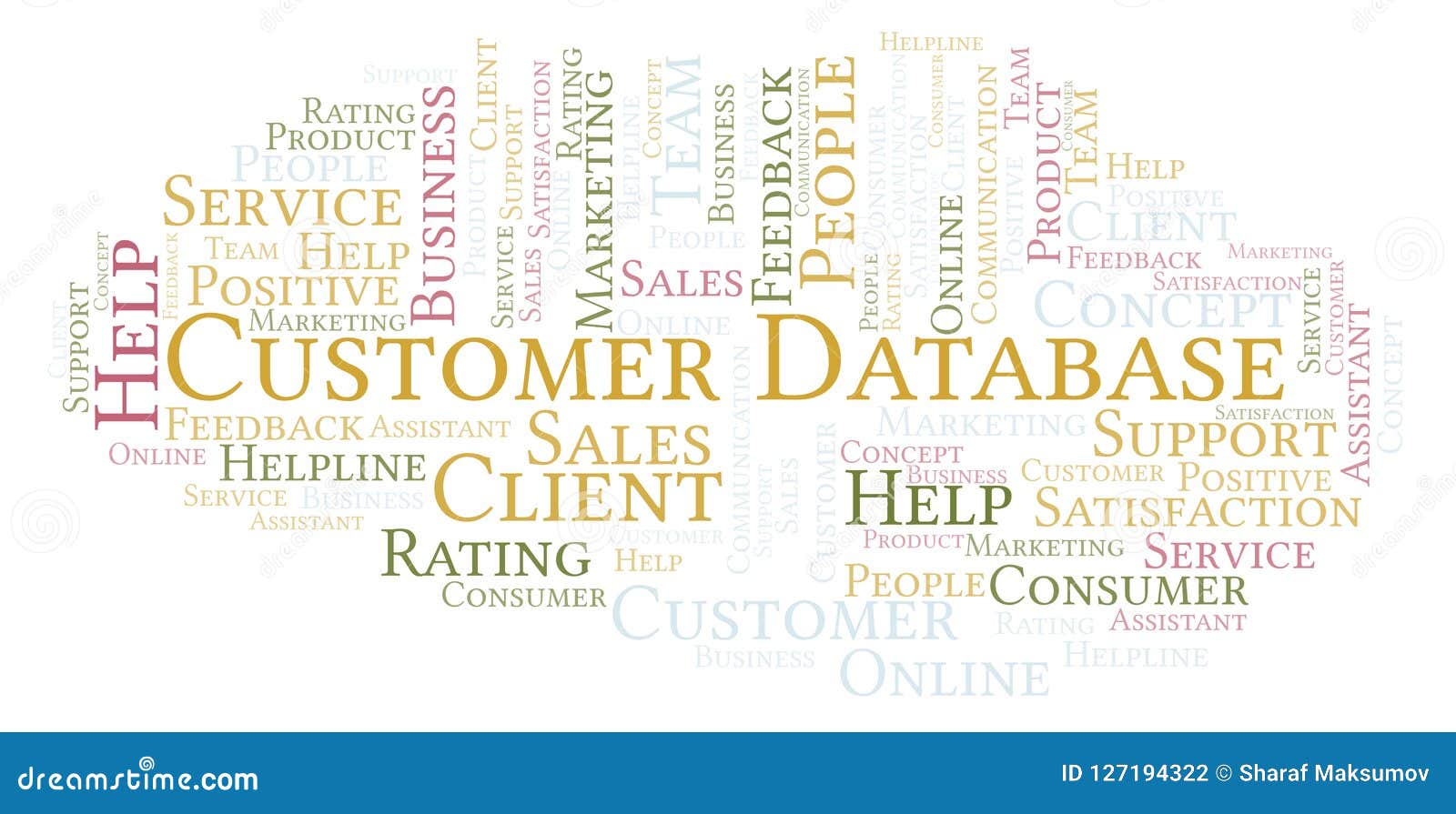 Customer Database Word Cloud. Stock Illustration - Illustration of team ...